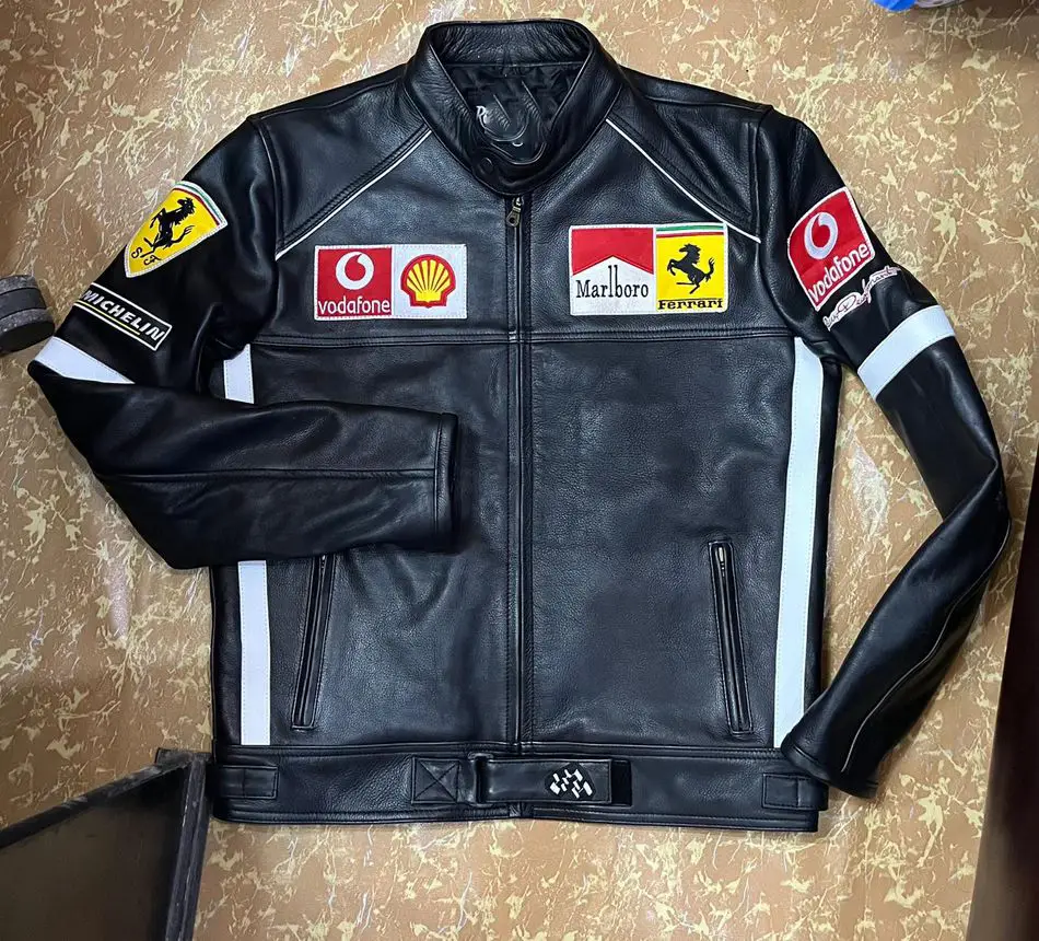 Ferrari Vintage Genuine Leather Racing Jacket