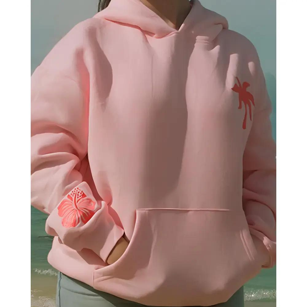 Palm Puff Pink Hoodie | Incredible Jacket