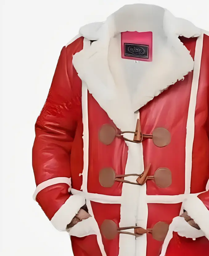 Red One Santa Claus J.K. Simmons Leather Coat