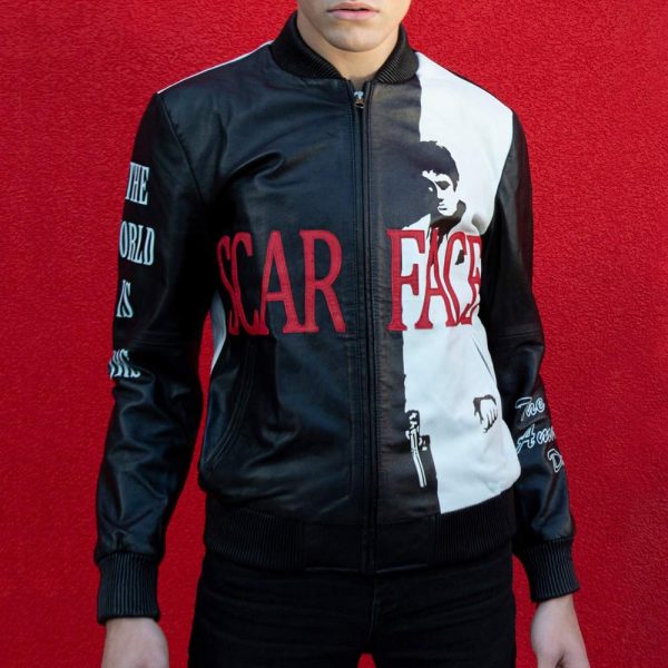 Scarface Tony Montana Bomber Leather Jacket | IJ