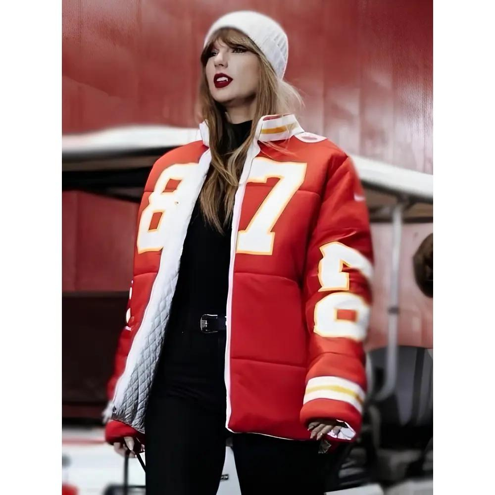Taylor Swift Kelce 87 Puffer Coat | Incredible Jacket