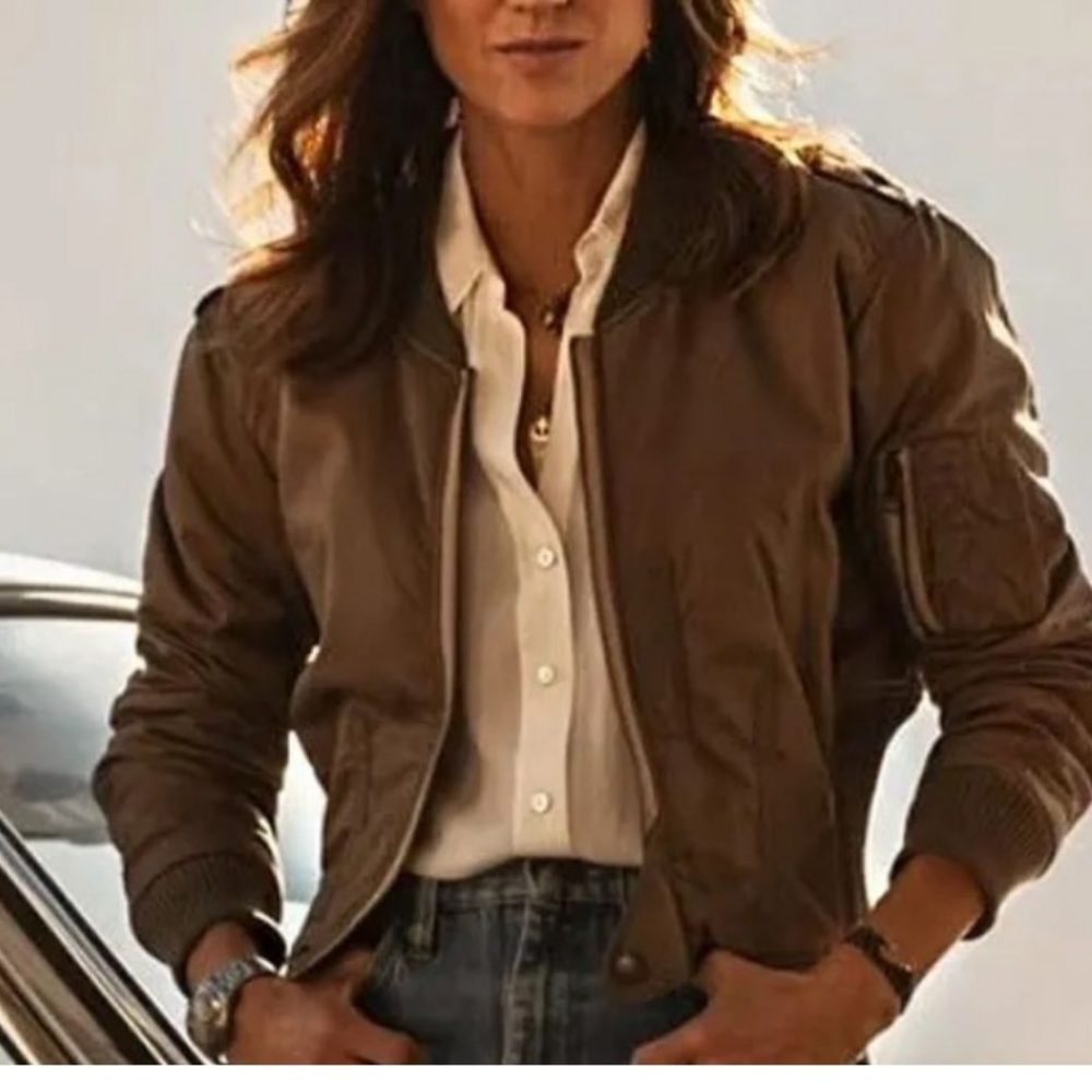 Top Gun Maverick Penny Benjamin Brown Jacket | IJ